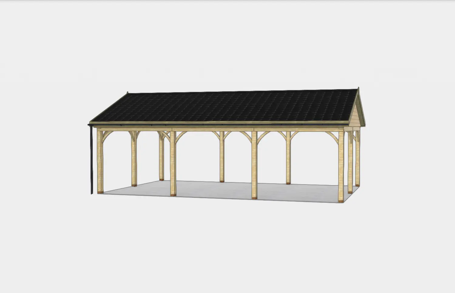 Triple Carport - 9.1m x 5.4m | Wooden Carports