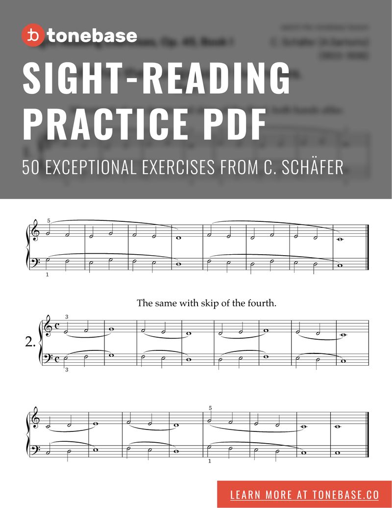 Free Sight Reading Practice PDF | tonebase Piano