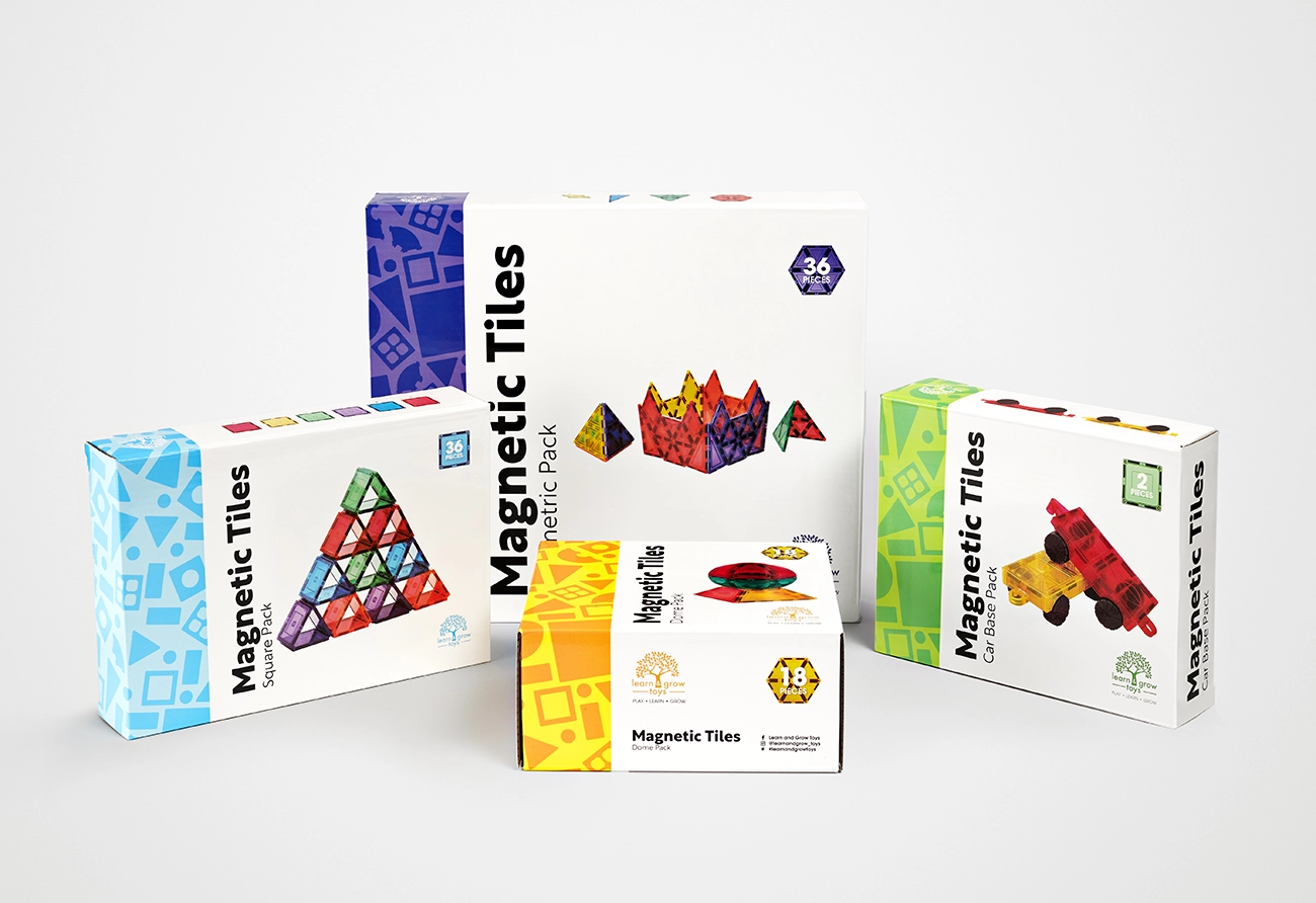 Learn & Grow Toys - Magnetic Tiles Packaging Design