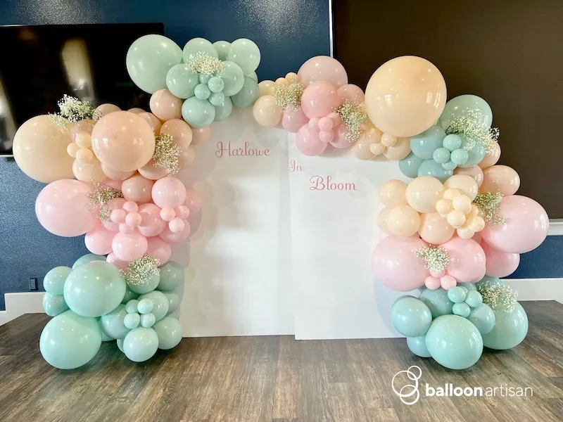 Baby Shower Balloon Arch and Decor