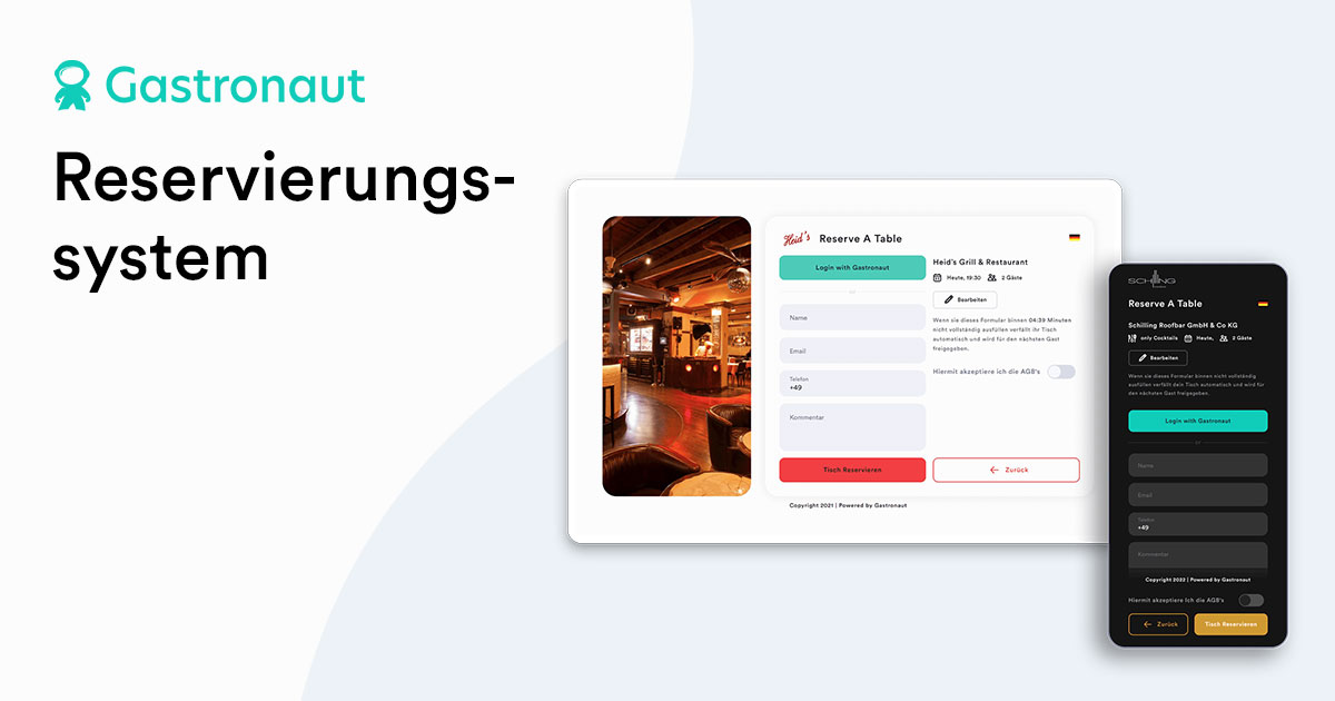 Digitales Reservierungssystem für Restaurants ♨
