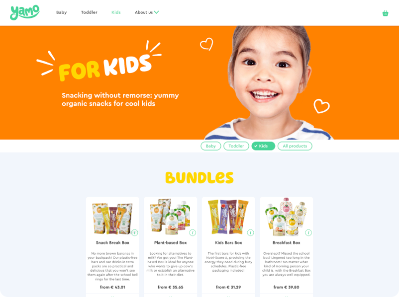 Yamo - Organic snacks for children