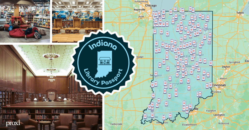 Literary Landscapes: The Indiana State Library Passport Map