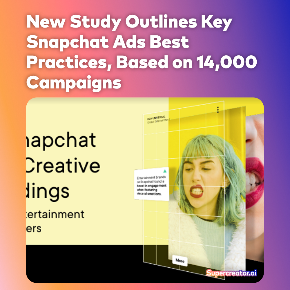 New Study Outlines Key Snapchat Ads Best Practices, Based on 14,000 Campaigns