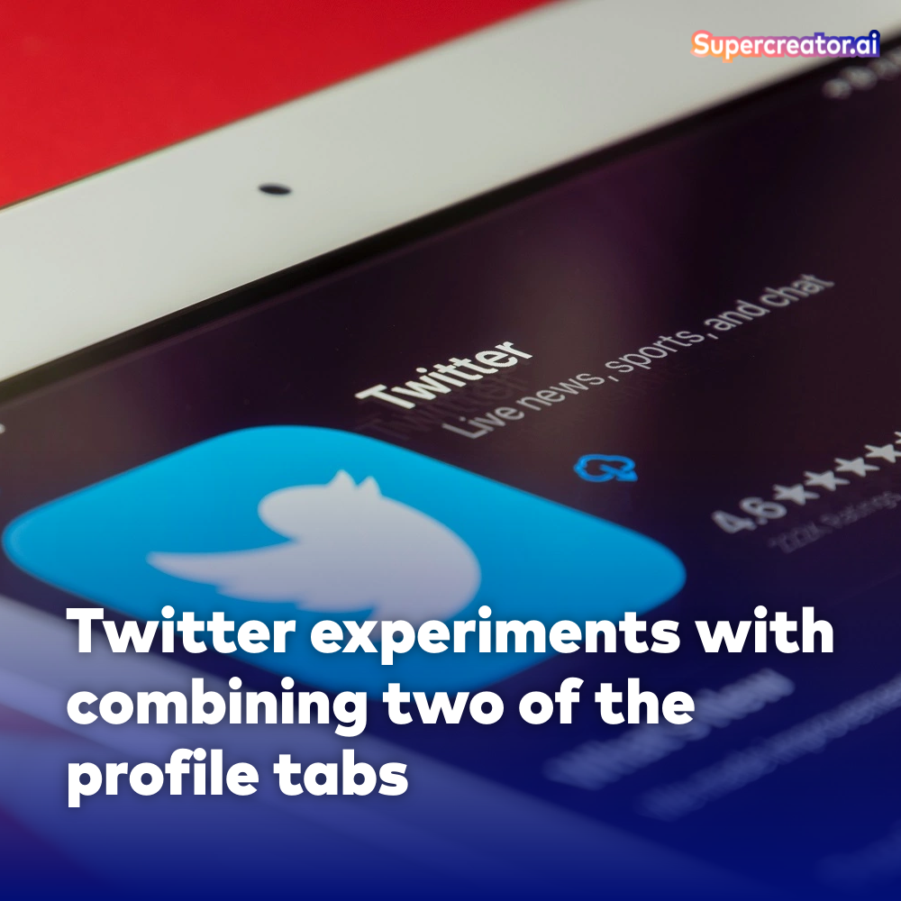 Twitter experiments with combining two of the profile tabs