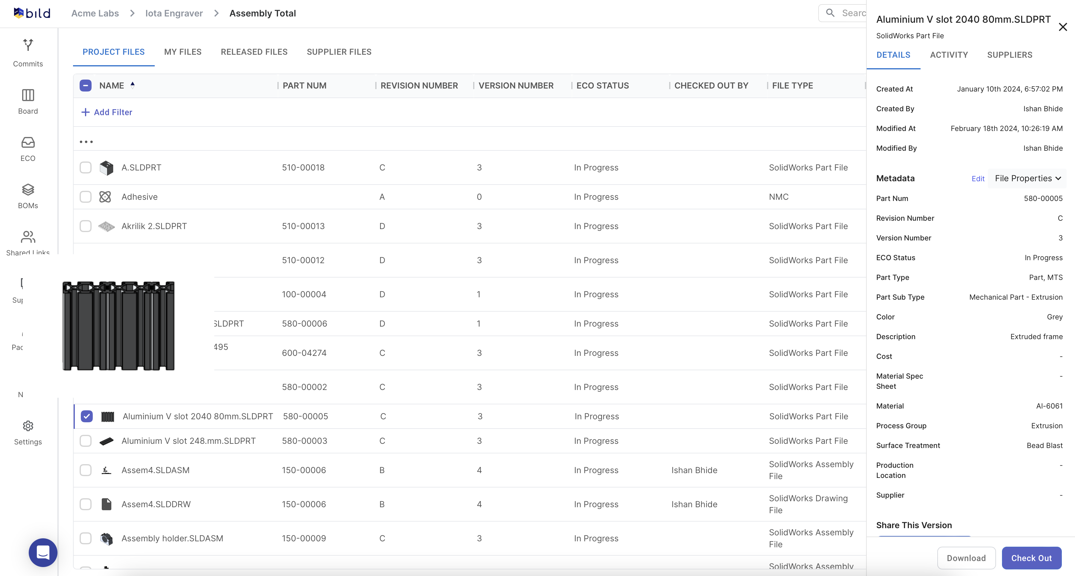 Bild vs SolidWorks PDM Overview: Part 1