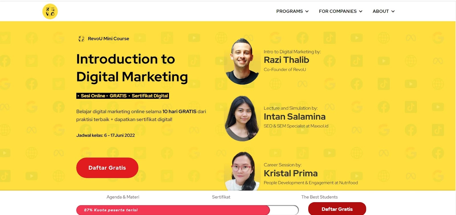 Belajar Social Media Marketing 2023| RevoU