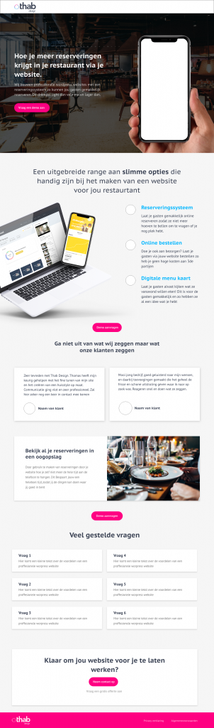 Zo maak je de perfecte landingspagina voor je website! | Thab Design