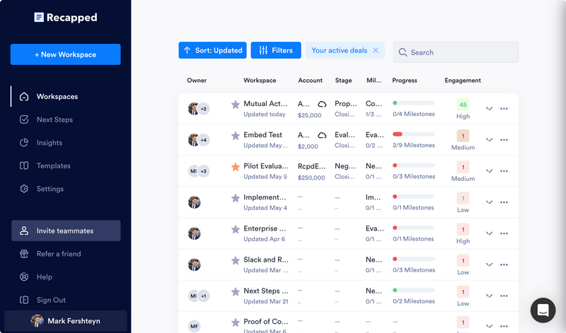 Recapped.io - The Customer Collaboration Platform