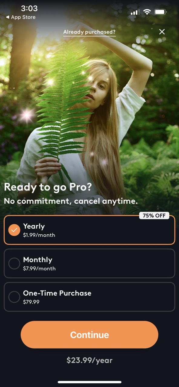 Motionleap by Lightricks — Paywall Screenshot ($400K/mo)