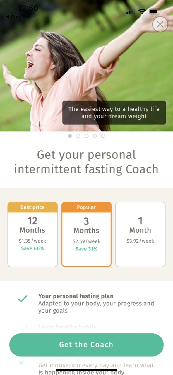 BodyFast Intermittent Fasting — Paywall Screenshot ($400K/mo)