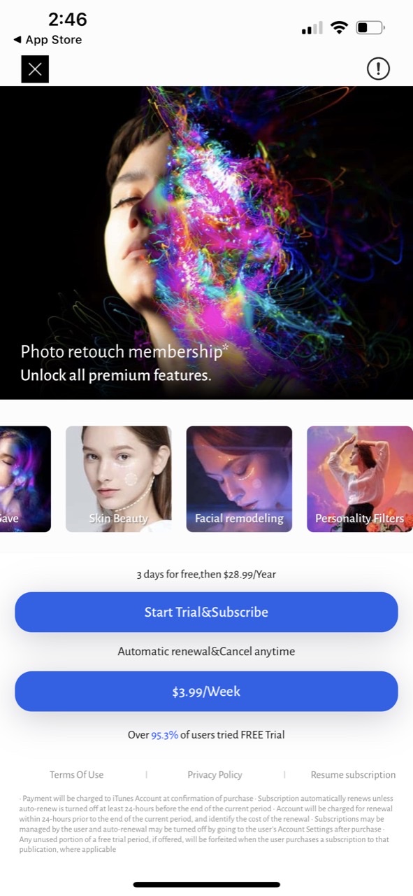 Photo Retouch-Object Removal — Paywall Screenshot ($200K/mo)