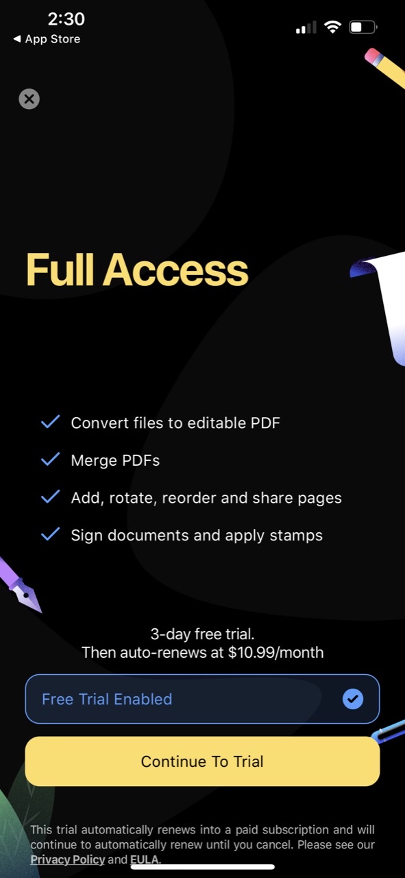 PDF Hero - PDF Editor & Reader — Paywall Screenshot ($80K/mo)
