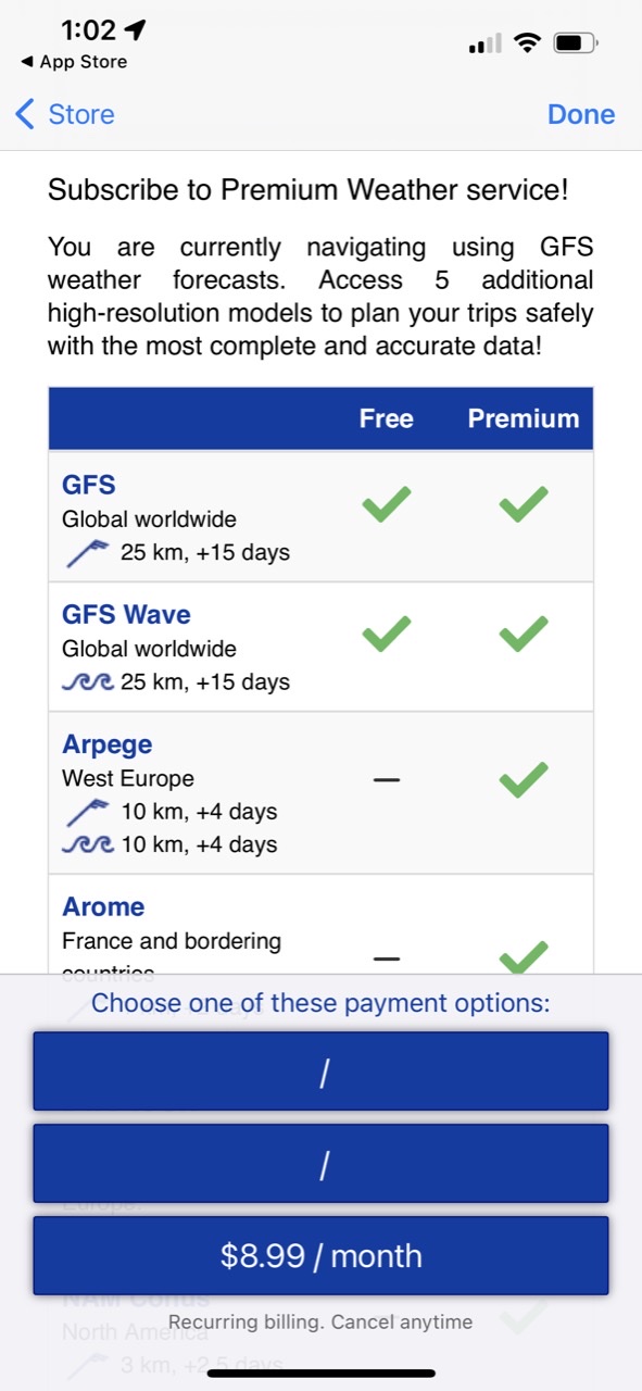 TZ iBoat – Marine Navigation — Paywall Screenshot ($30K/mo)