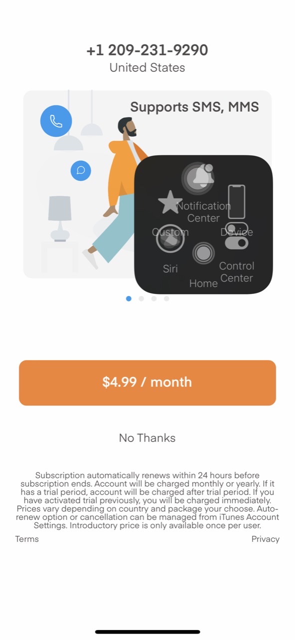 Text Vault - Texting App — Paywall Screenshot ($30K/mo)