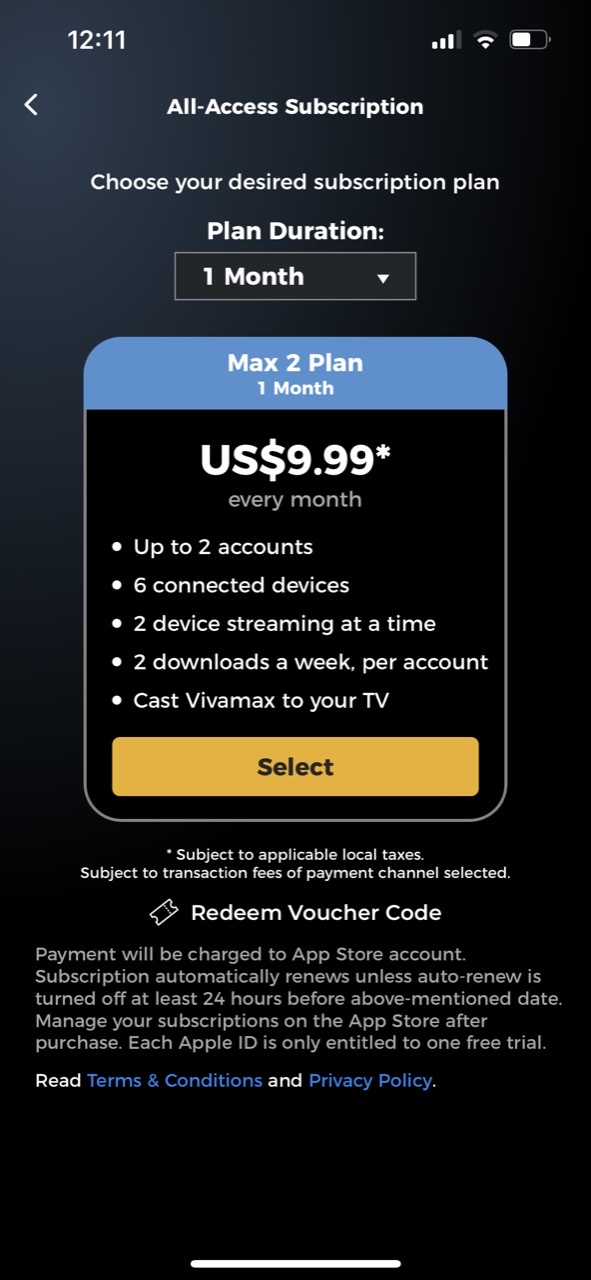 Vivamax PH — Paywall Screenshot ($200K/mo)