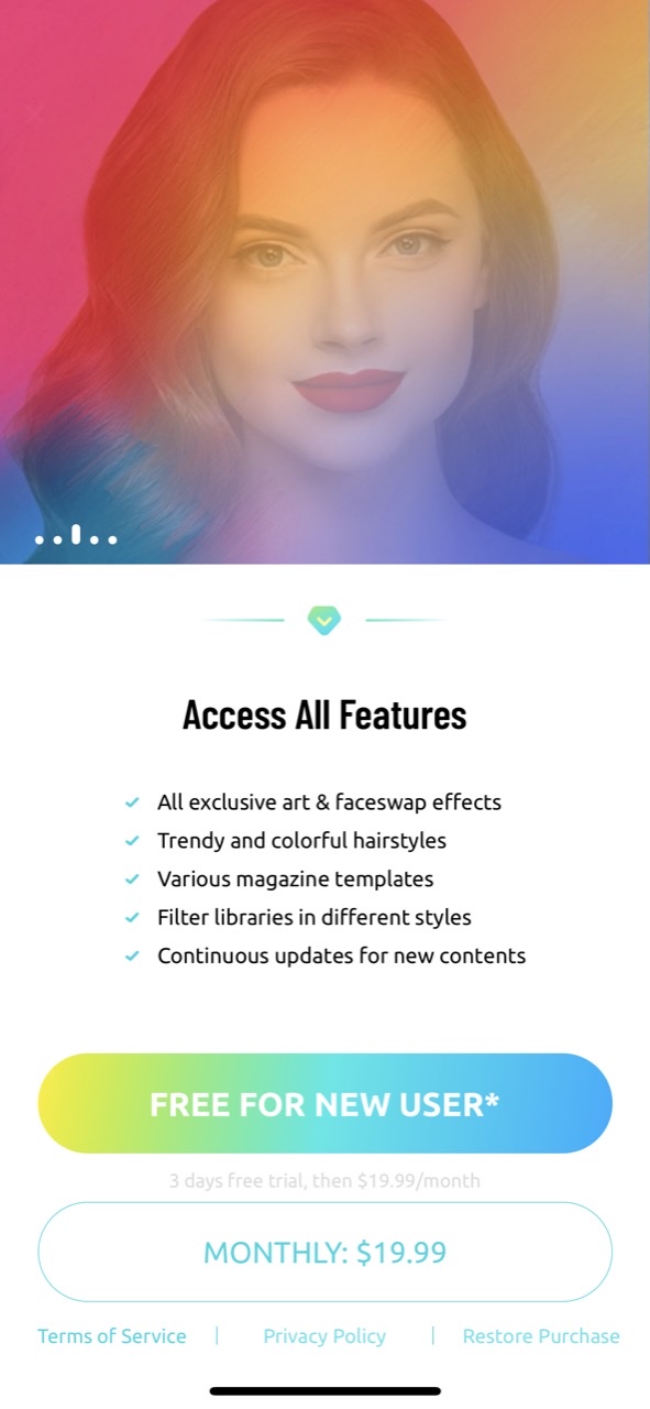 DigiArt: Cartoon For 3D Effect — Paywall Screenshot ($80K/mo)