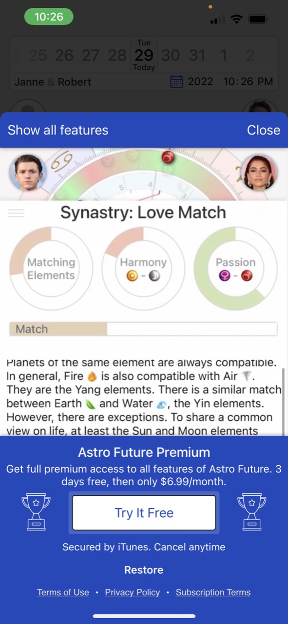 Astro Future - Daily Horoscope — Paywall Screenshot ($50K/mo)