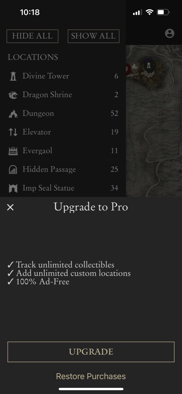 MapGenie: Elden Ring Map — Paywall Screenshot ($0/mo)