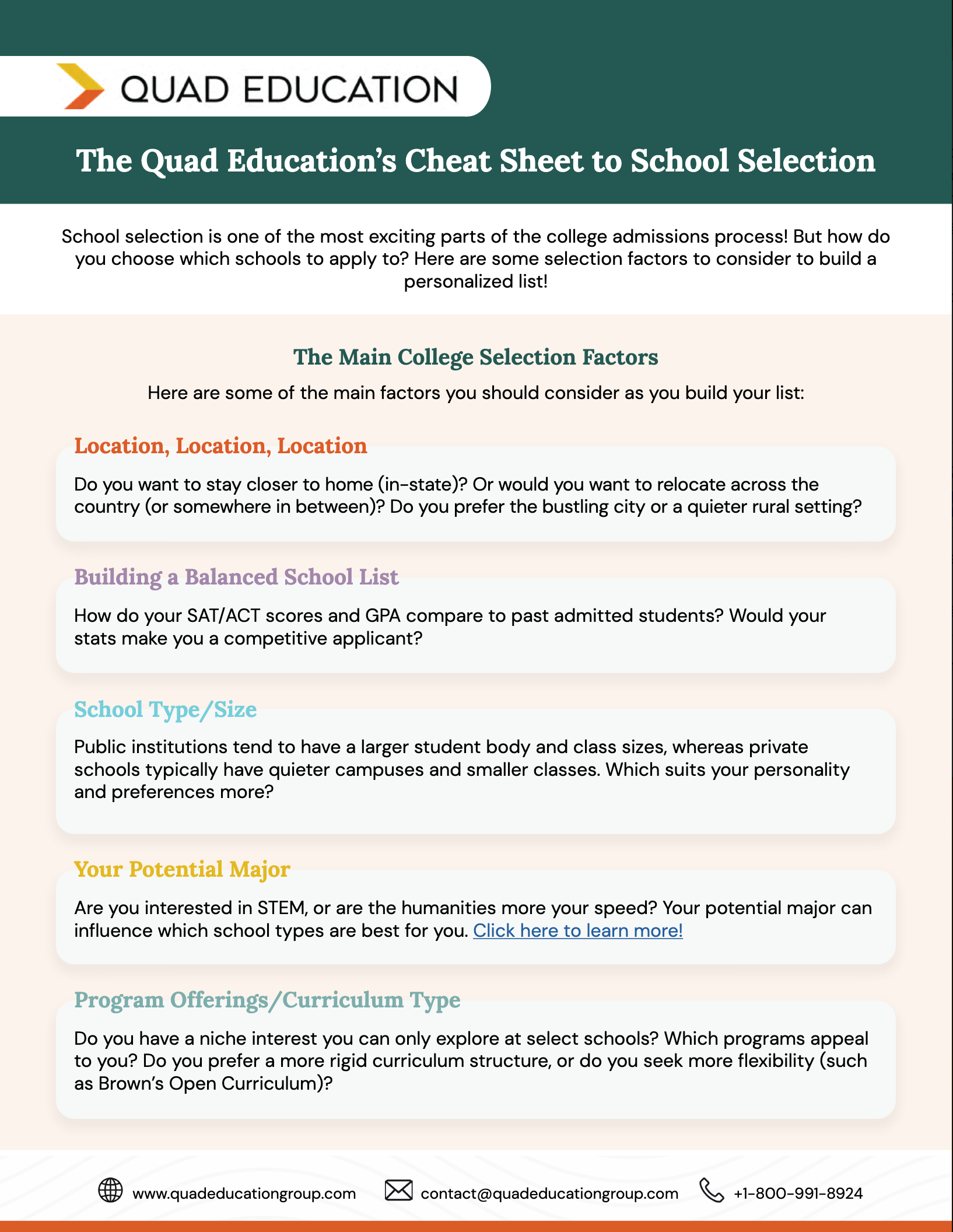 Cheat Sheets | Quad Education