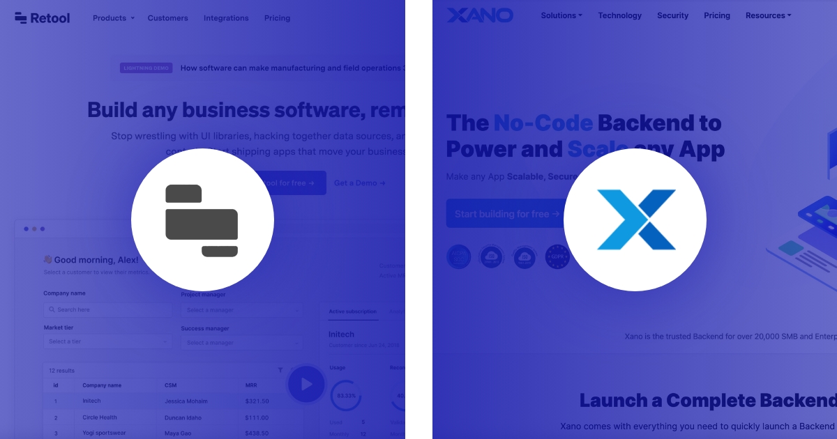 Retool & Xano: The no-code solution for your scalable & secure web application