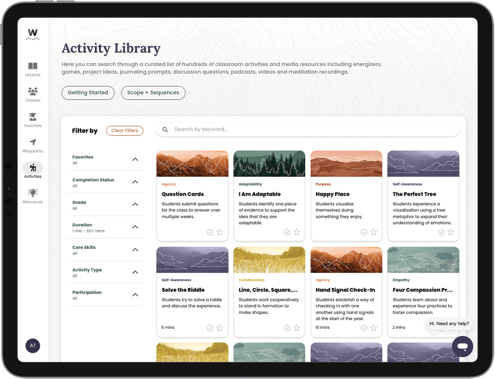 Wayfinder | SEL Activity Library