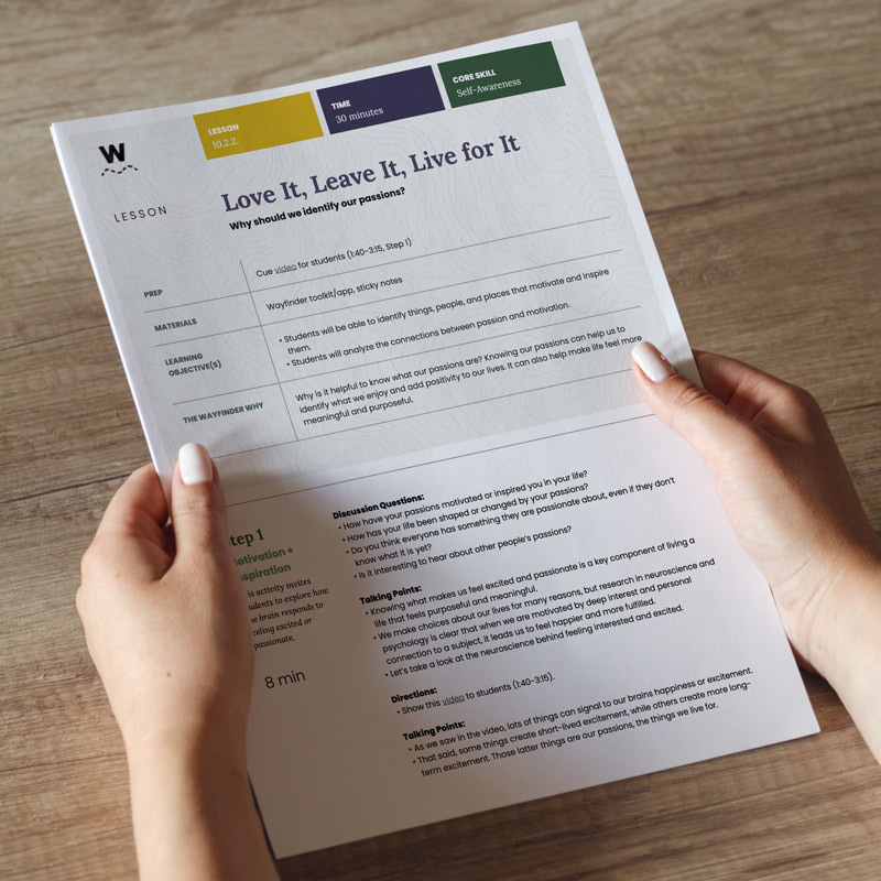 Wayfinder | Middle School Download Sample Curriculum