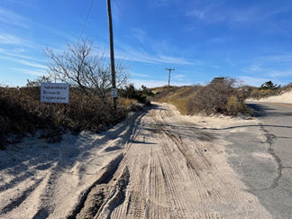 The entrance to A.R.C. Shellfish Hatchery in Dennis, Massachusetts