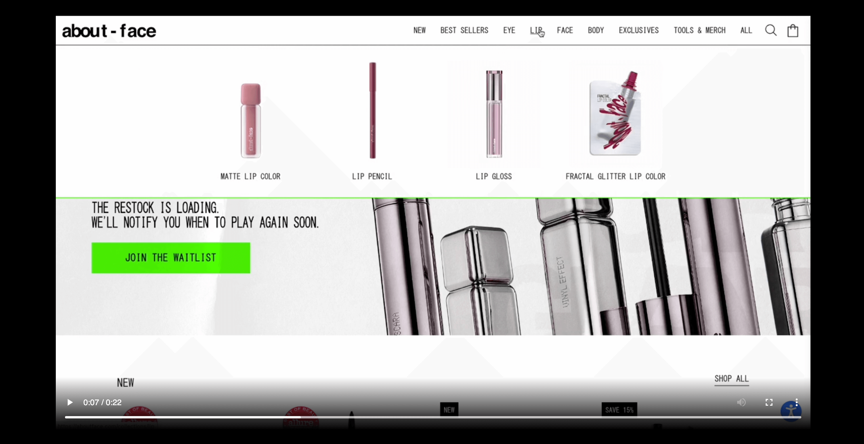 One of 100s of Shopify examples: About Face Menu