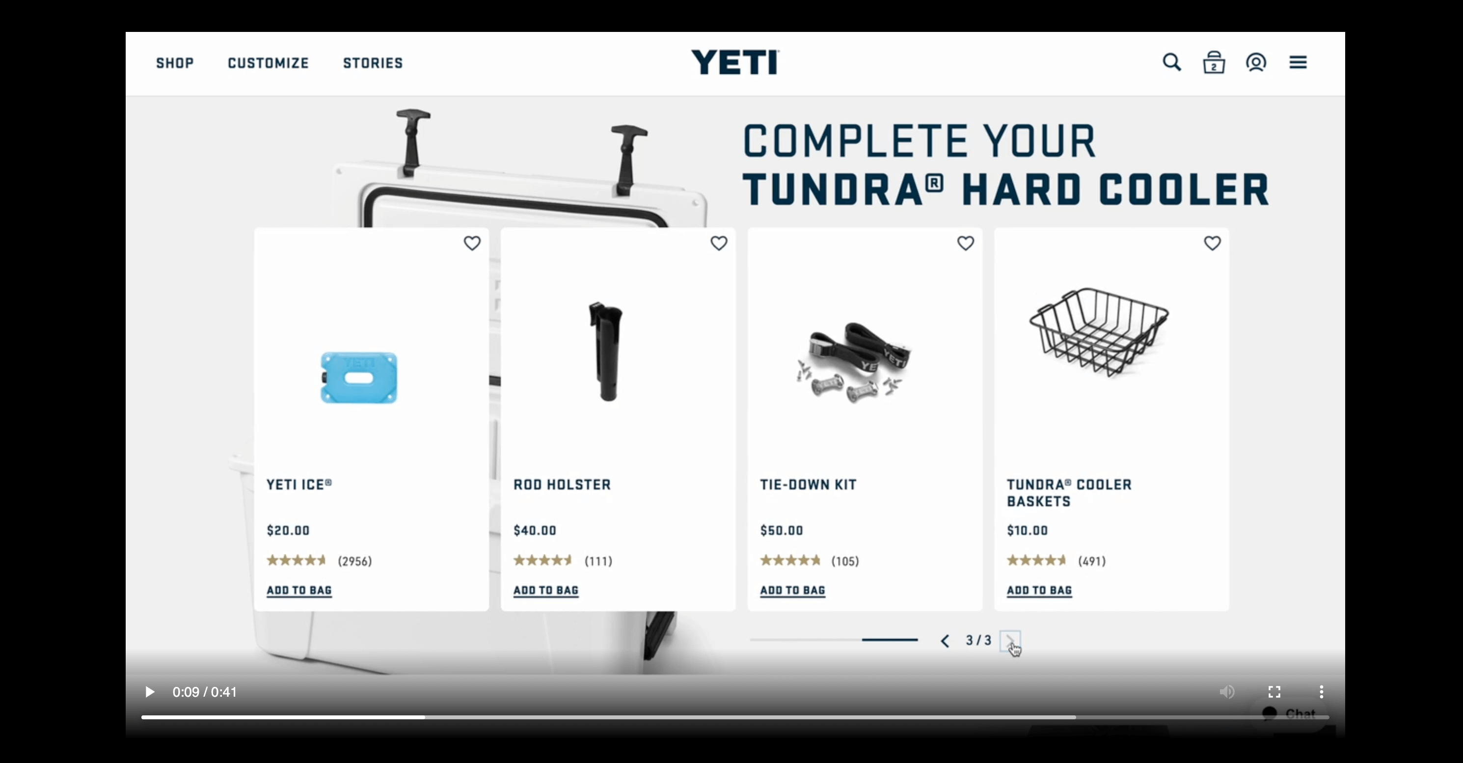 One of 100s of Shopify examples: Yeti PDP
