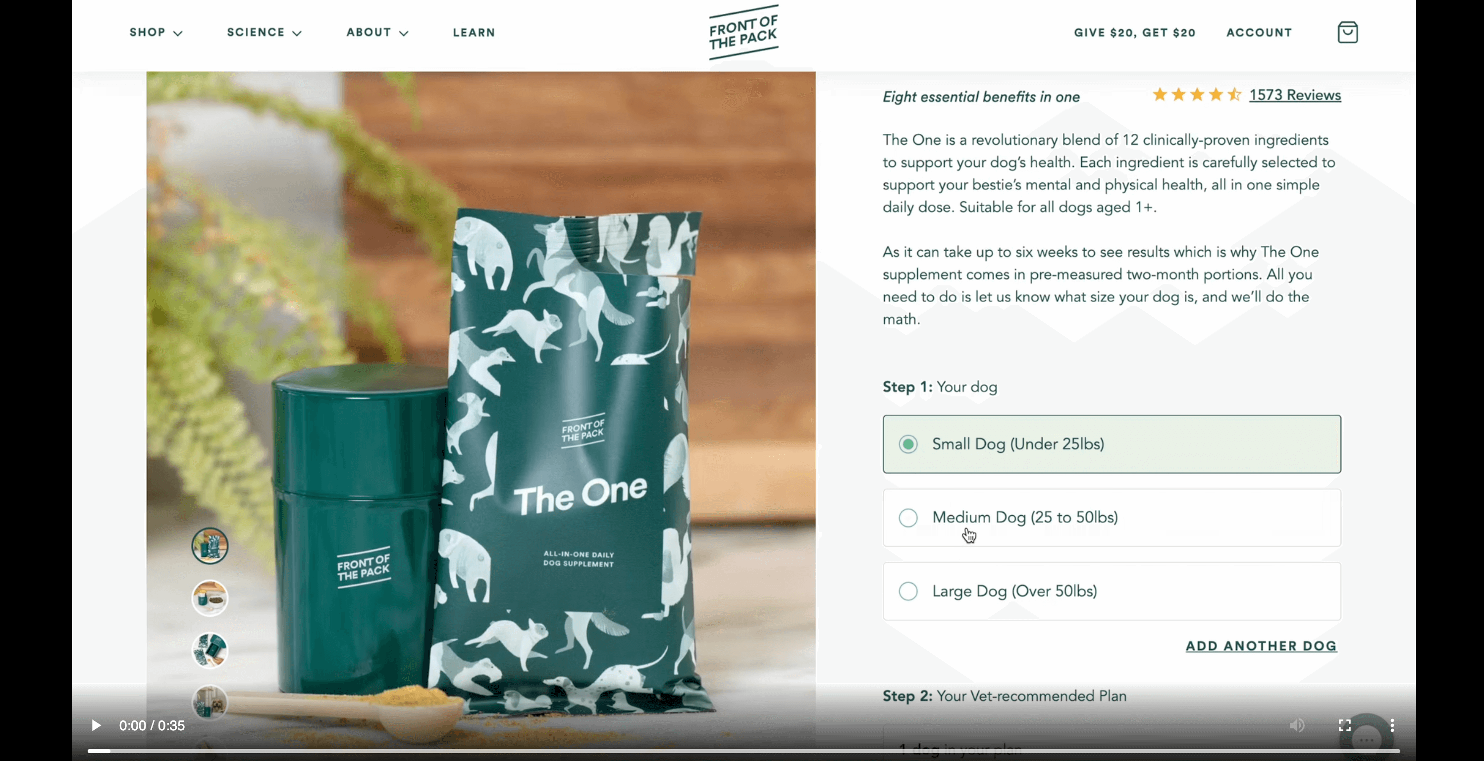 One of 100s of Shopify examples: Front of the Pack PDP