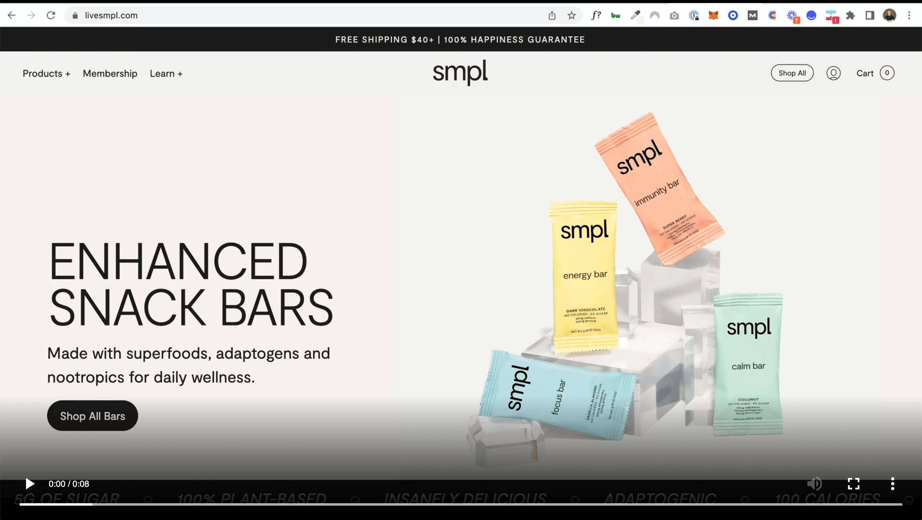 One of 100s of Shopify examples: Smpl Hero