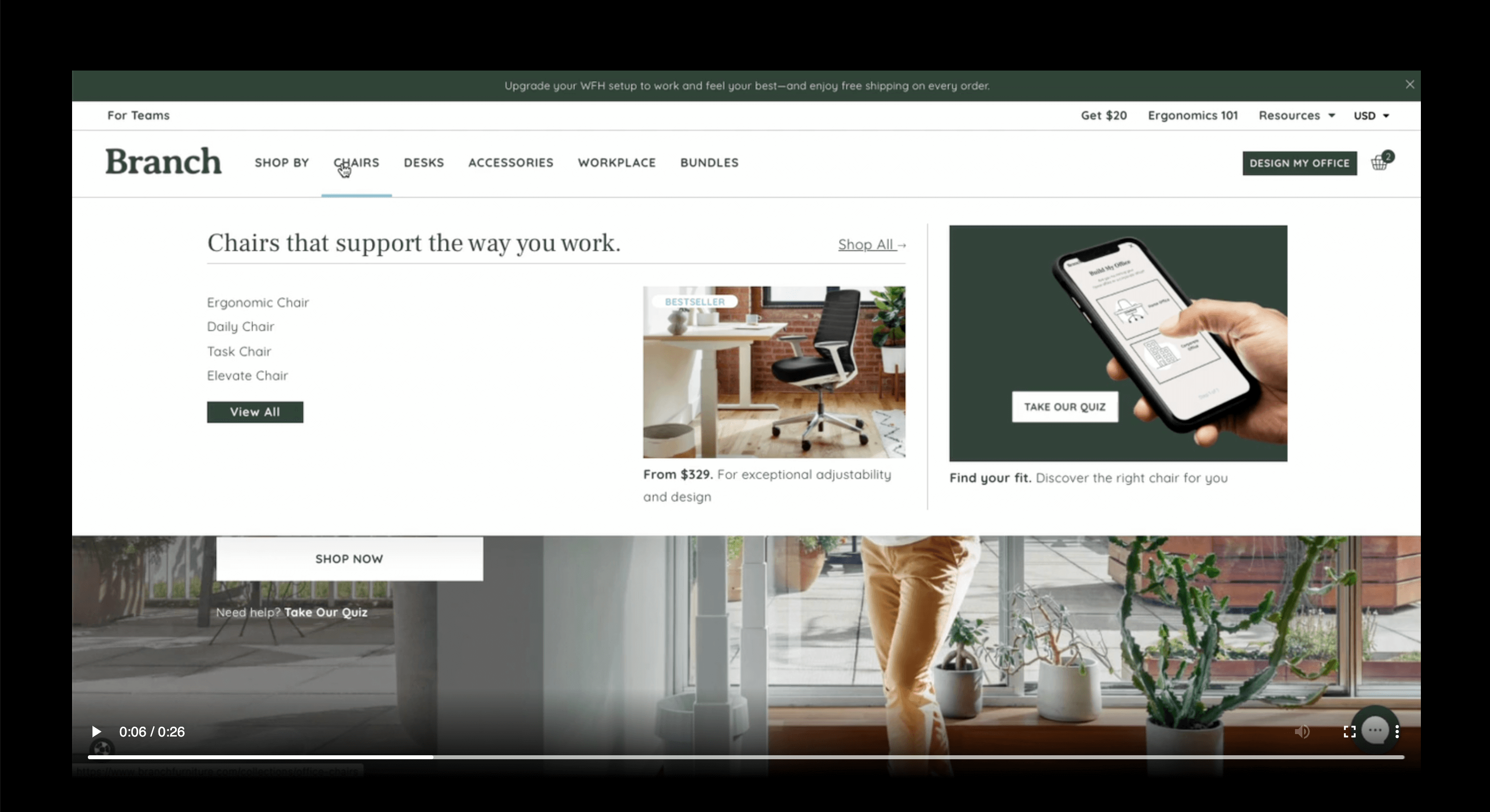 One of 100s of Shopify examples: Branch Menu