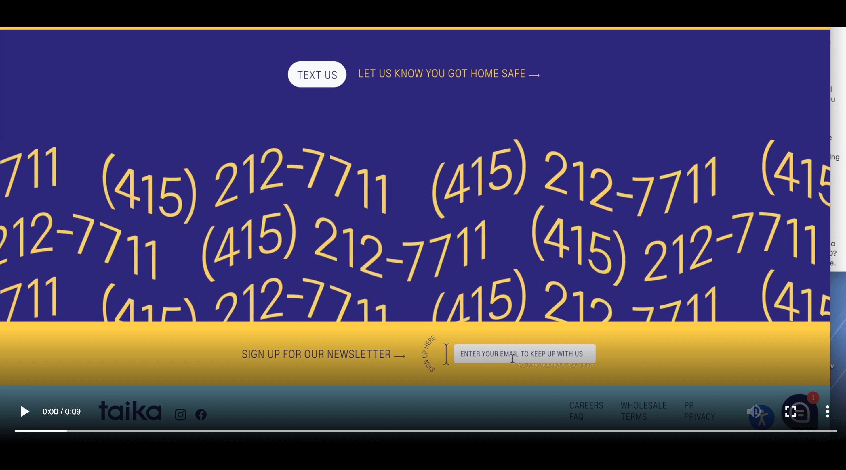 One of 100s of Shopify examples: Taika Footer