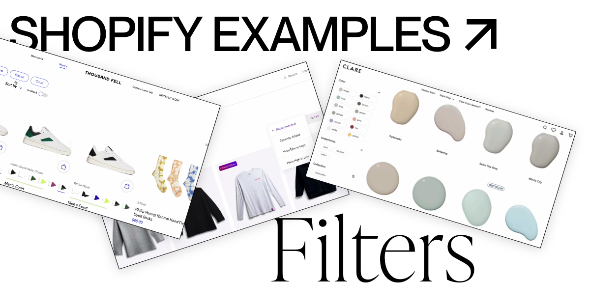 Recently updated: The best Shopify Filter examples to give you inspiration