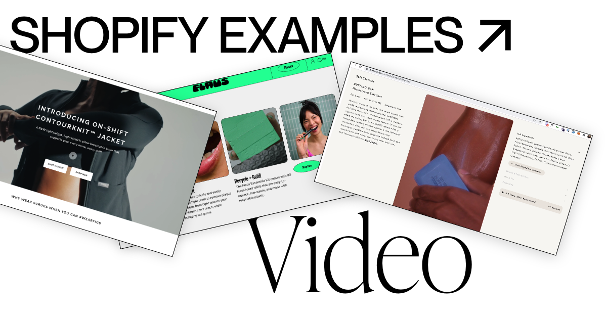Recently updated: The best Shopify Video examples to give you inspiration