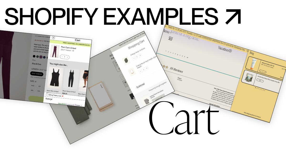 Recently updated: The best Shopify Cart examples to give you inspiration
