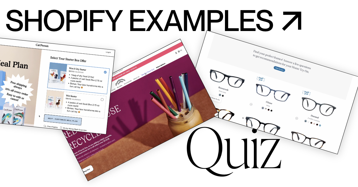 Recently updated: The best Shopify Quiz examples to give you inspiration