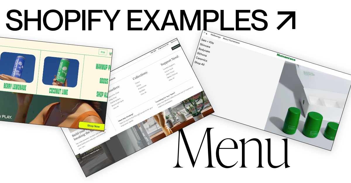 Recently updated: The best Shopify Menu examples to give you inspiration
