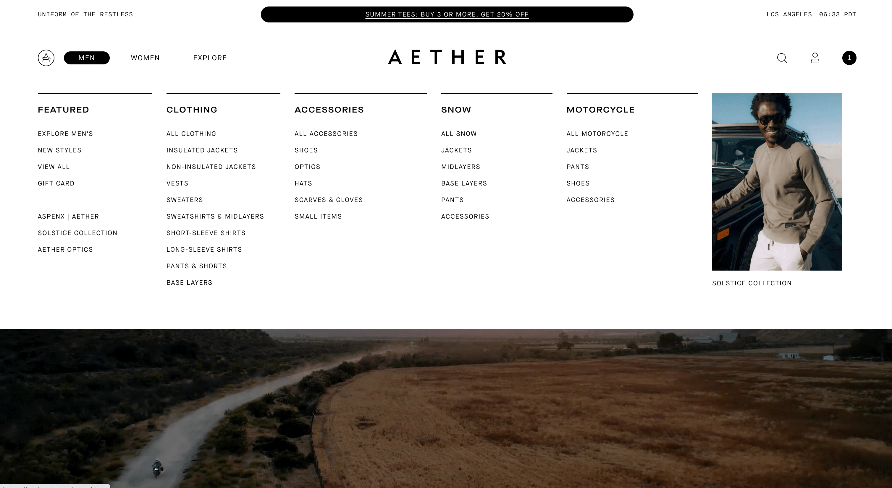 One of 100s of Shopify examples: Aether Menu