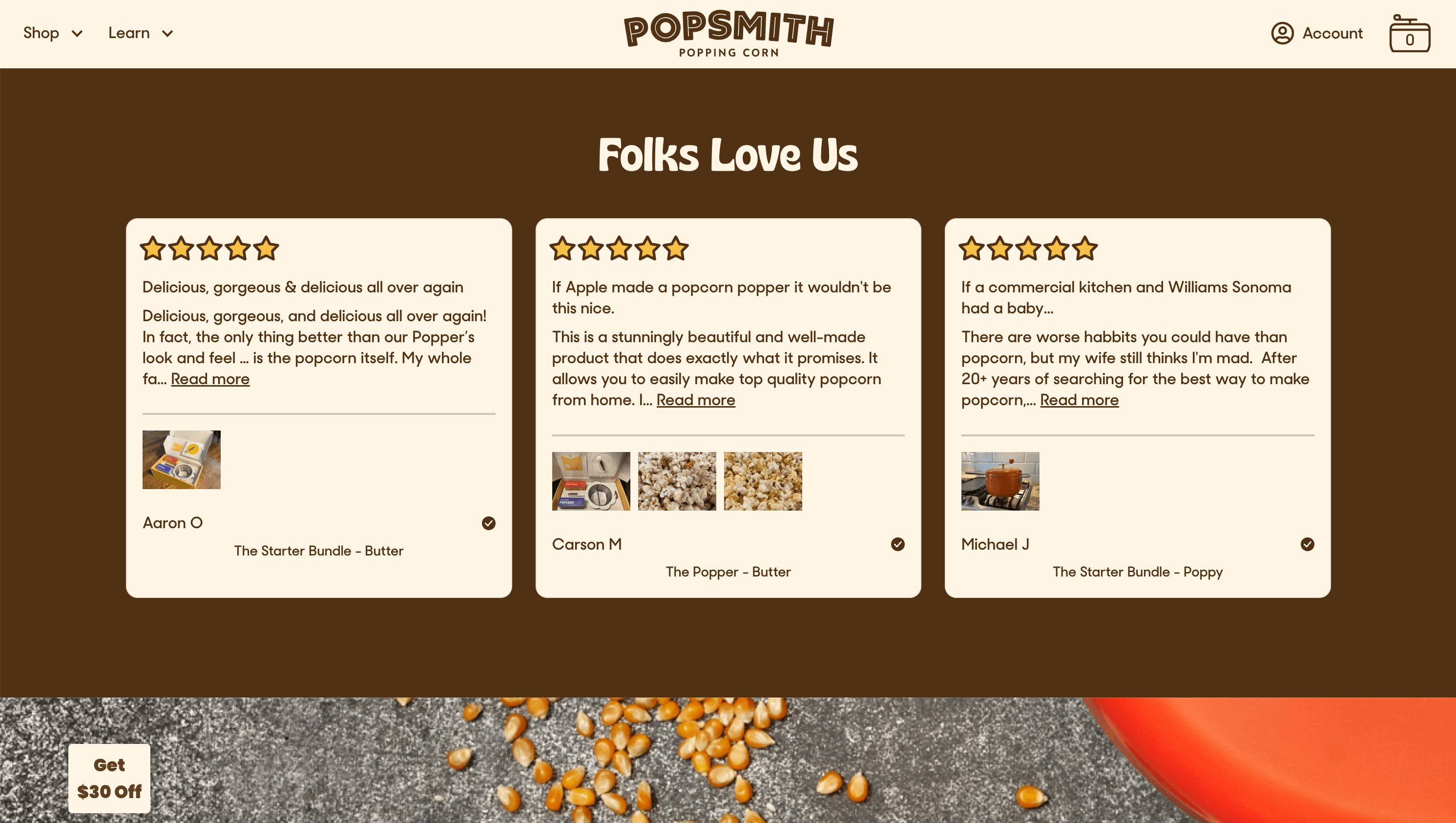 One of 100s of Shopify examples: Popsmith review
