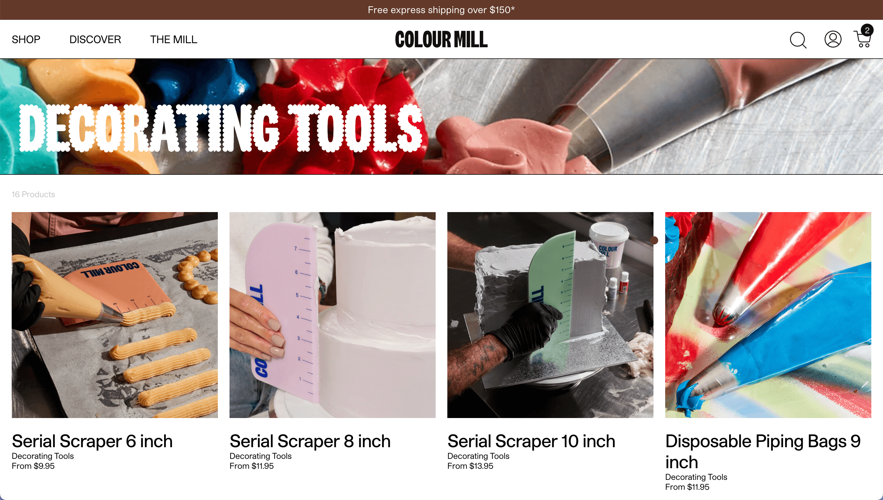 One of 100s of Shopify examples: Colour mill everything