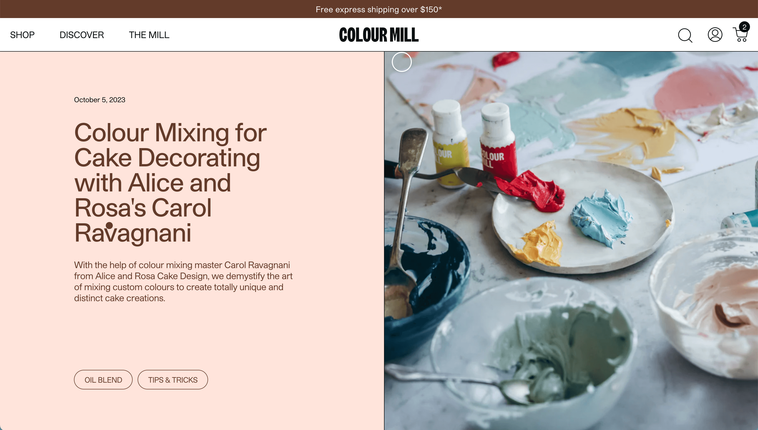 One of 100s of Shopify examples: Colour Mill blogpost