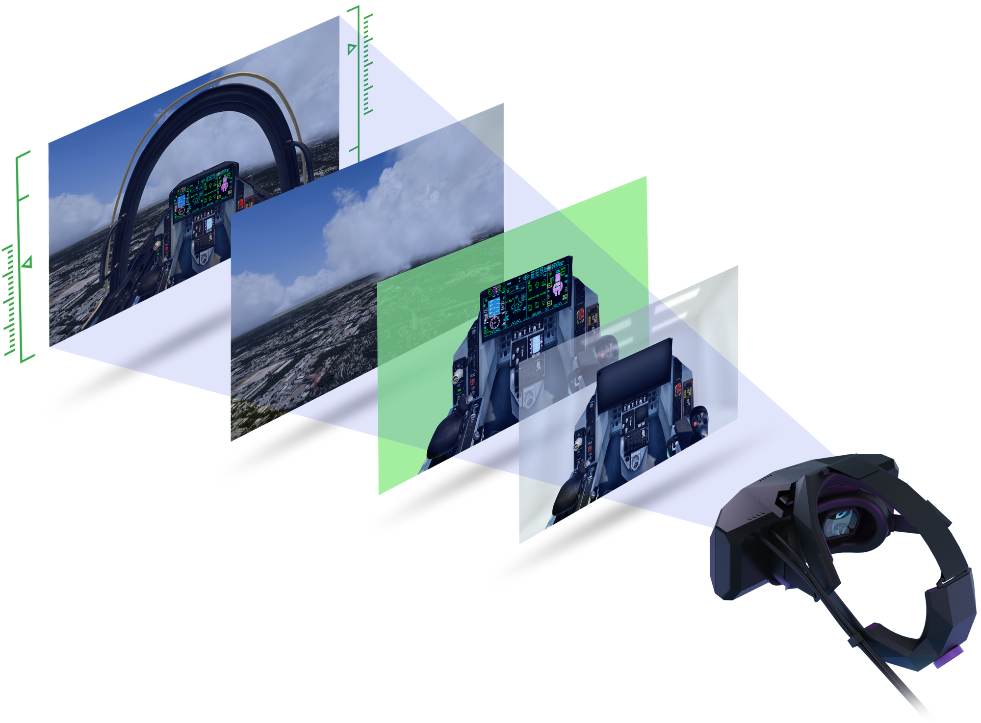 XTAL 3 VR Virtual Reality Pilot Dedicated Headset