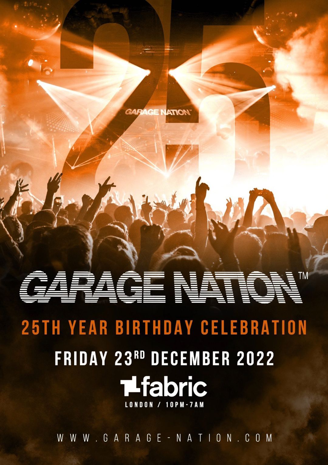 Garage Nation - 25th Year Birthday Celebration | Fabric London