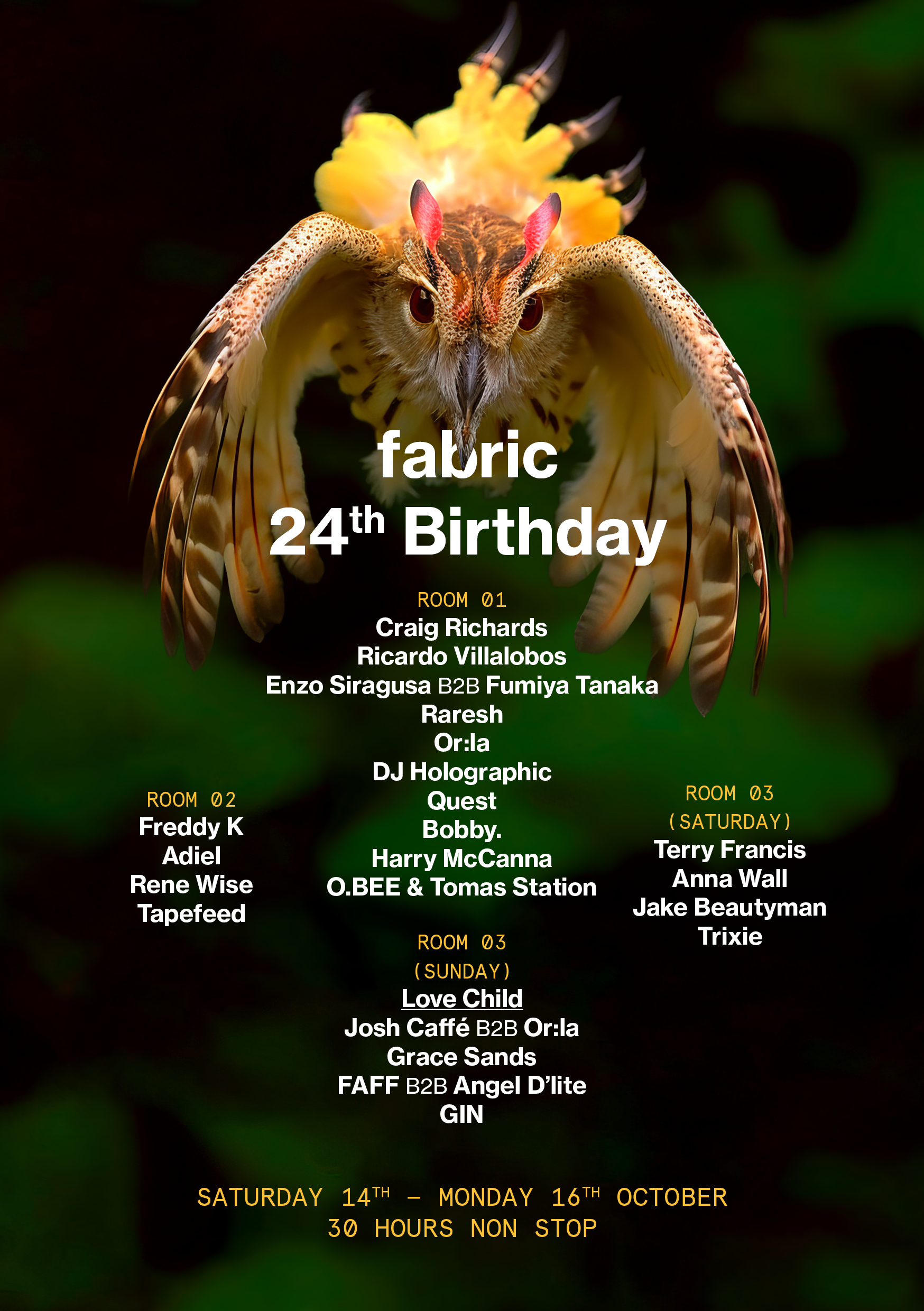 fabric 24th Birthday – Ricardo Villalobos, Enzo Siragusa, Freddy K ...