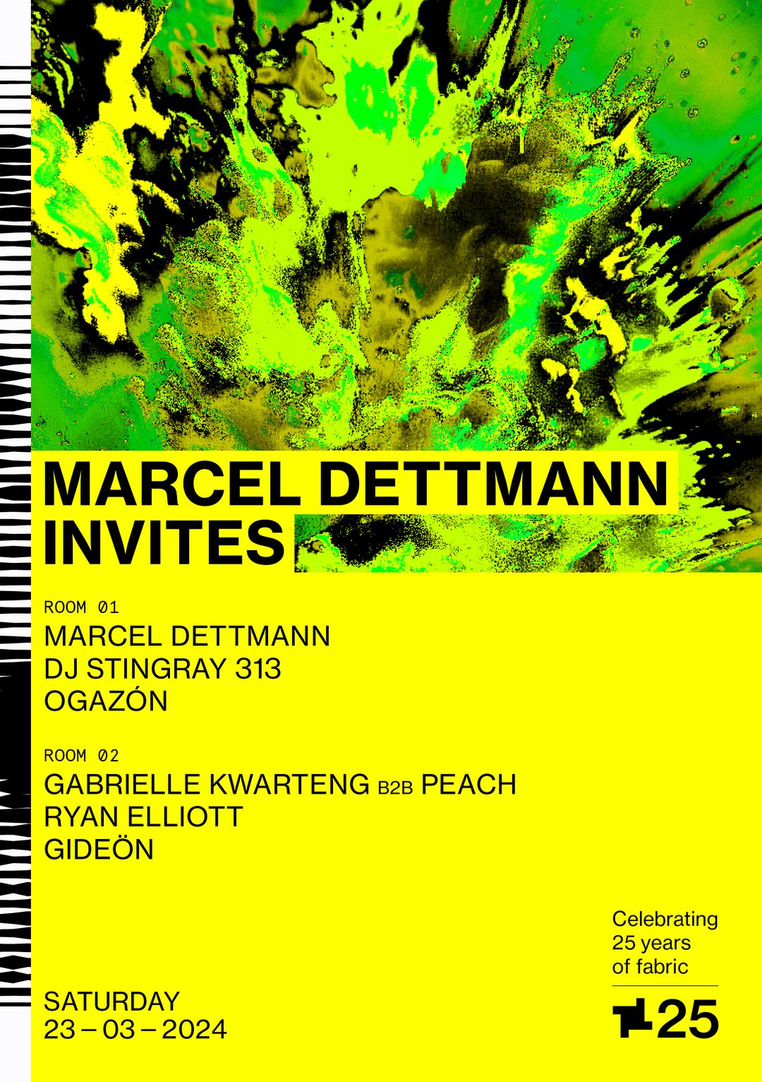 fabric25: Marcel Dettmann, DJ Stingray 313, Ogazon, Gabrielle Kwarteng ...