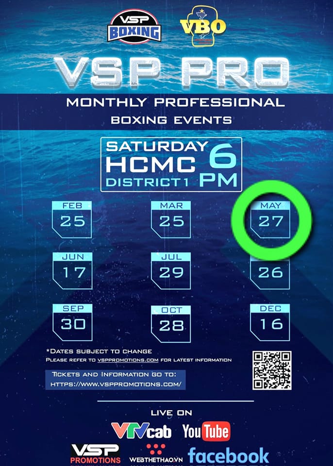 VSP PROMOTIONS | VSP PRO VIETNAM BOXING SCHEDULE FOR 2023
