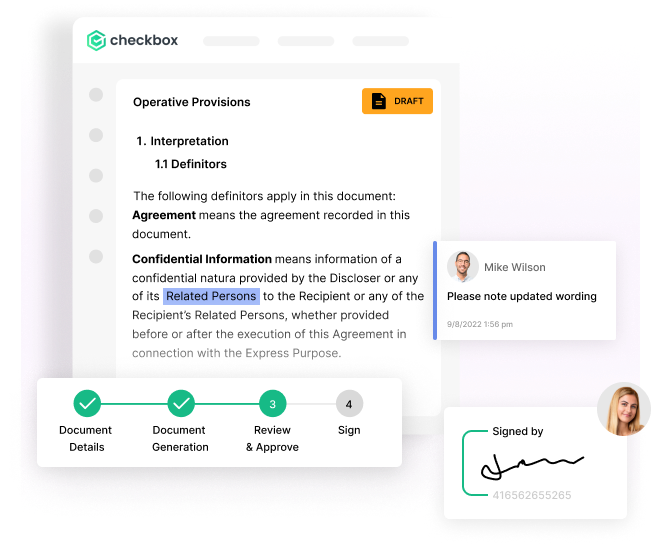 Lease Agreement Automation Software - Checkbox