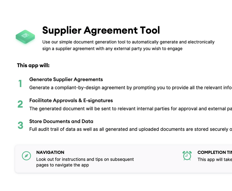 Supplier Agreement & Contract Templates - Checkbox
